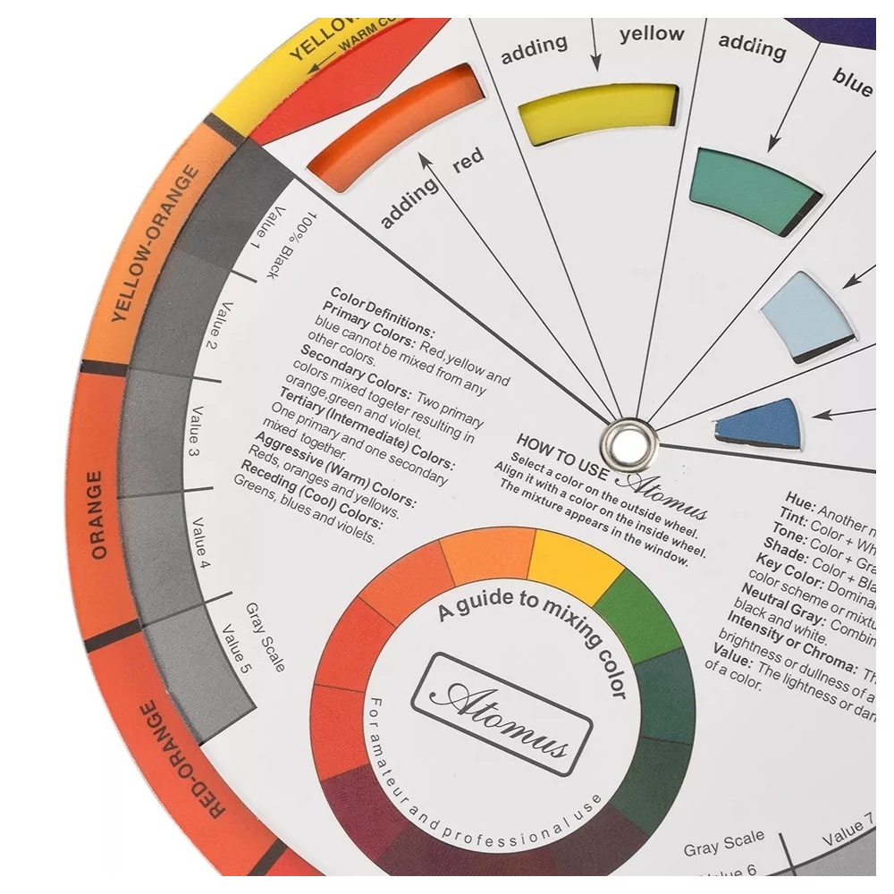 Color wheel or chromatic circle to paint reborn