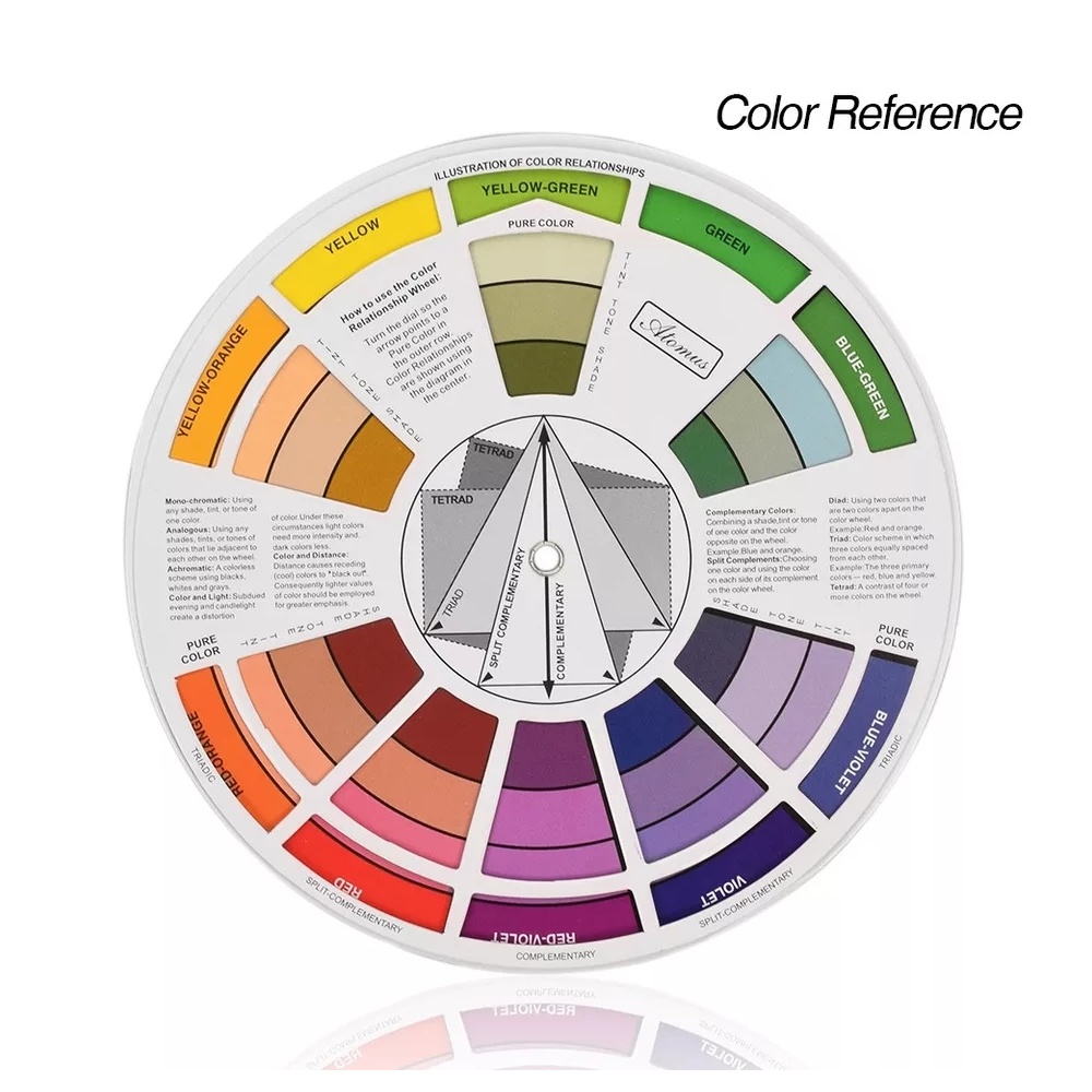 Color wheel or chromatic circle to paint reborn